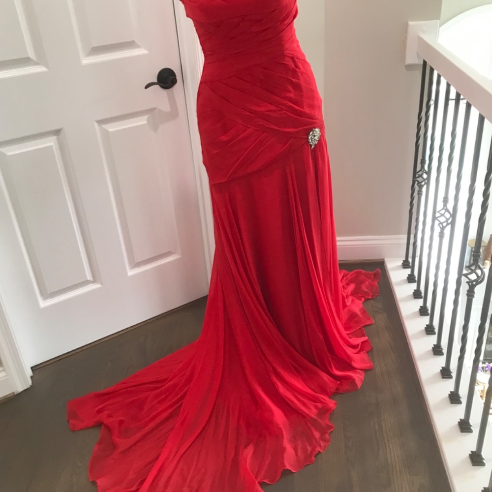 Sherri Hill Red Evening Gown Pageant Gown Pron - Gem